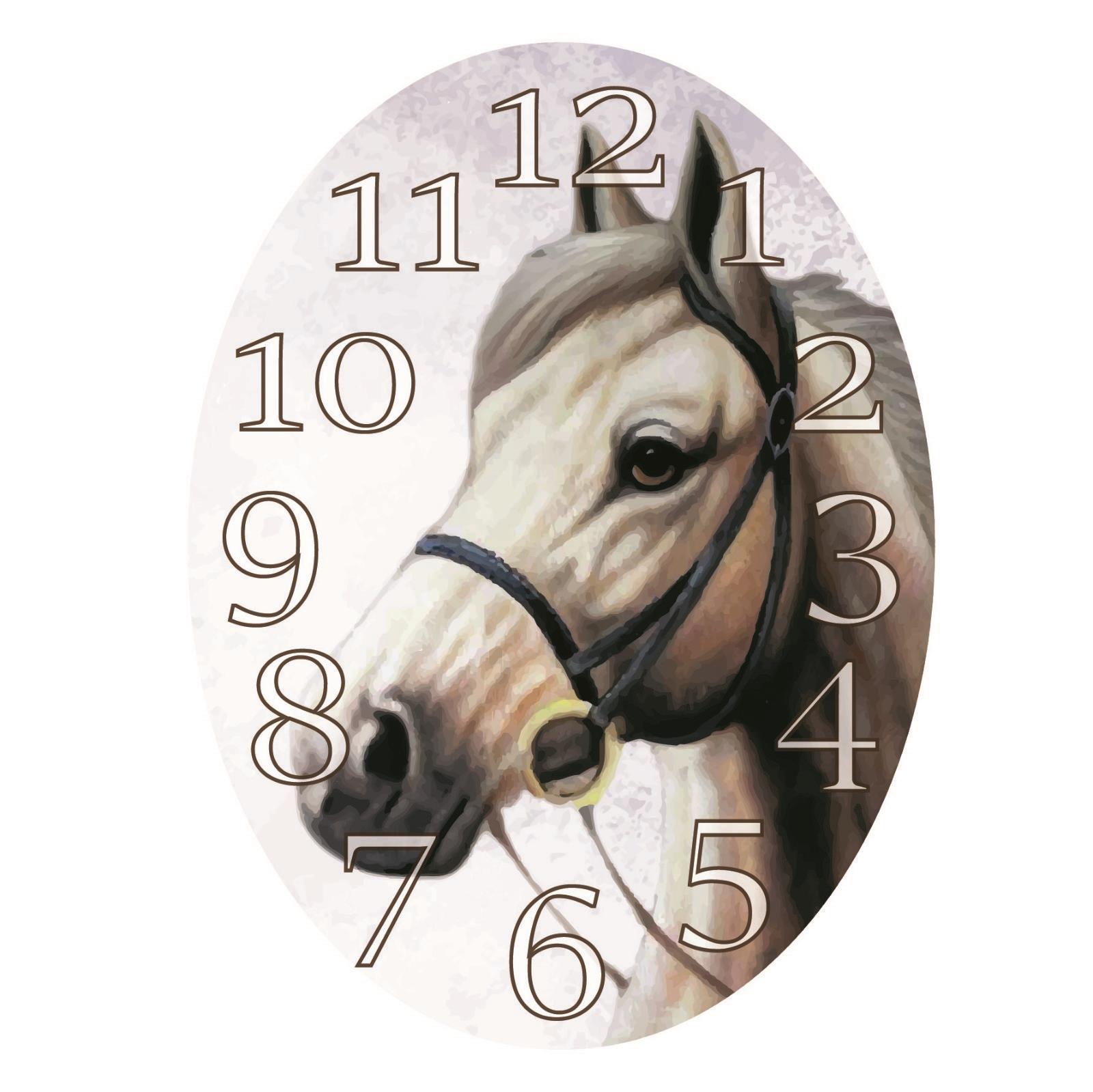 Horloge cheval ovale en bois mdf cm43xh58x1 | Leroy Merlin