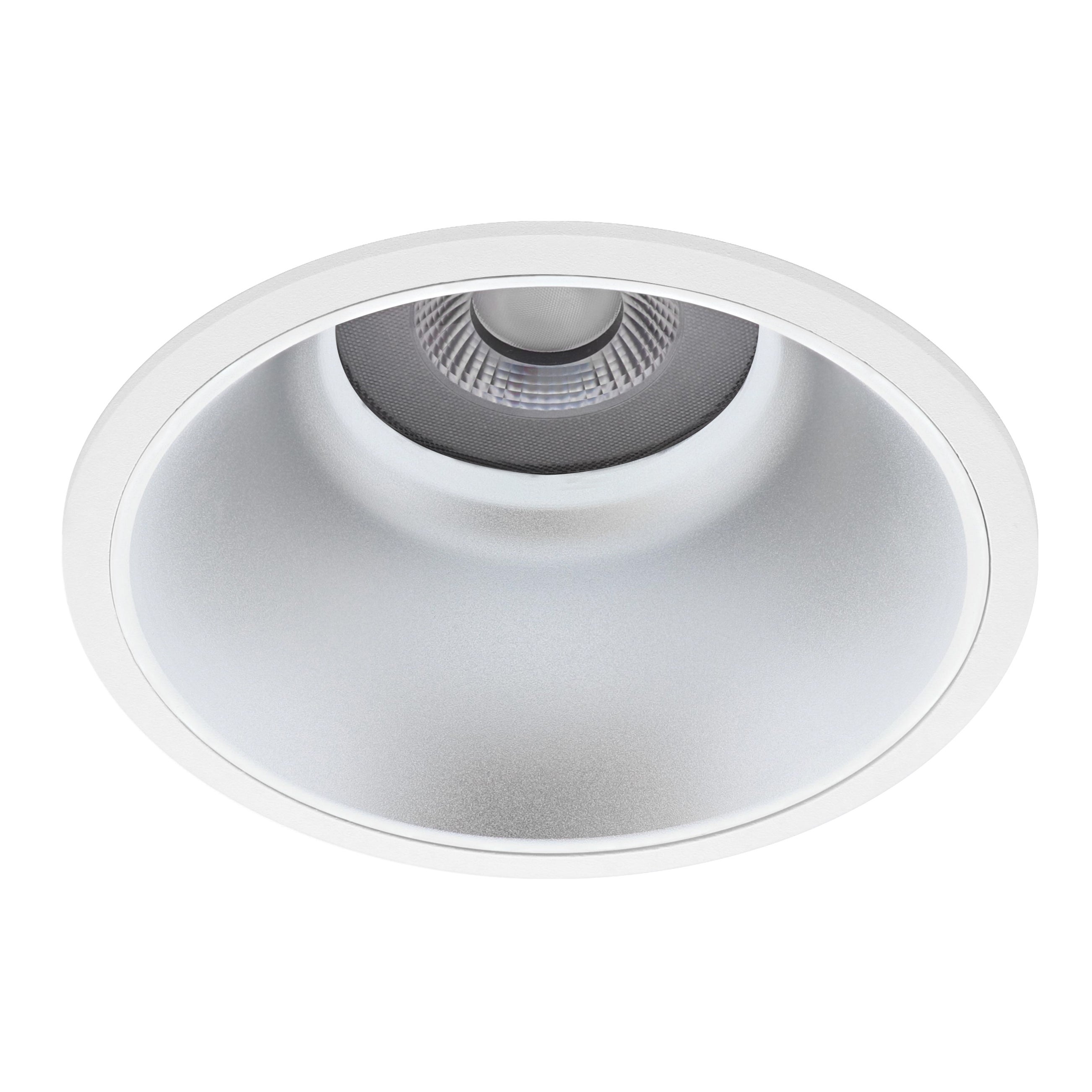 Downlight encastré rond fixe réflecteur basse luminance 4000K Blanc mat ...