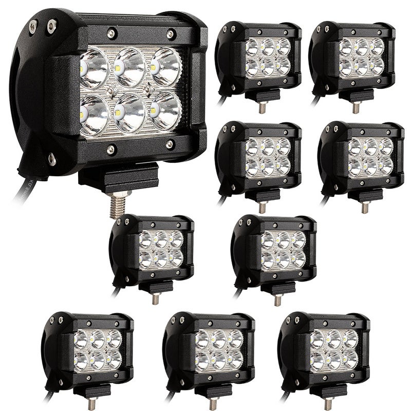 10 x 18W LED de travail 12V 24V offroad projecteur pour tracteur ...