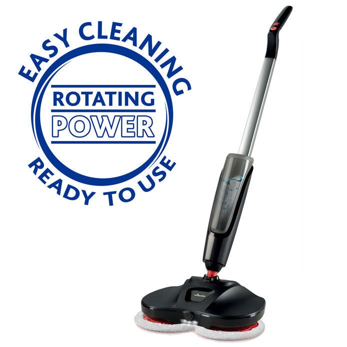 Lavapavimenti spray elettrico ricaricabile con 2 panni rotanti per casa ...