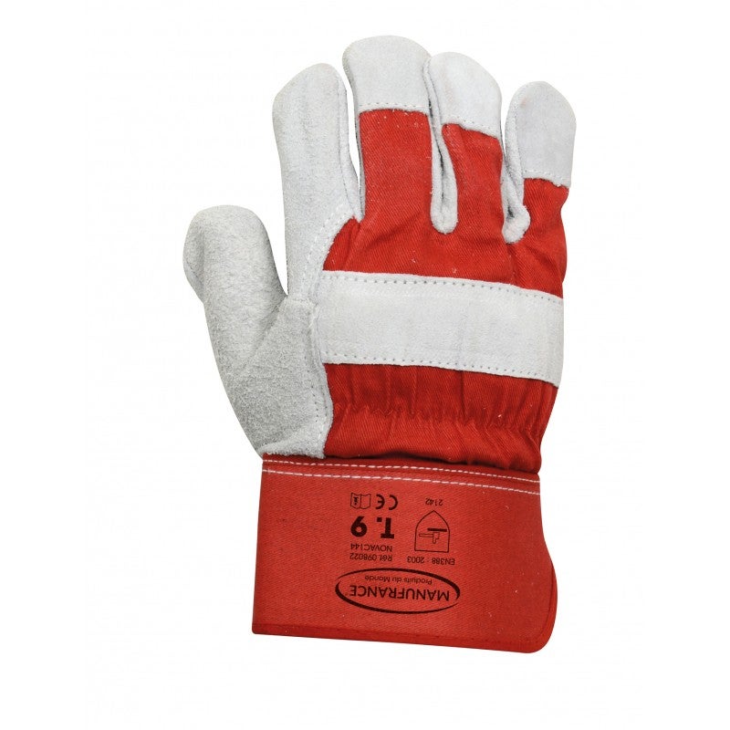 Gants de manutention gros oeuvre - T10 - Rouge et Blanc - Taille T10 ...