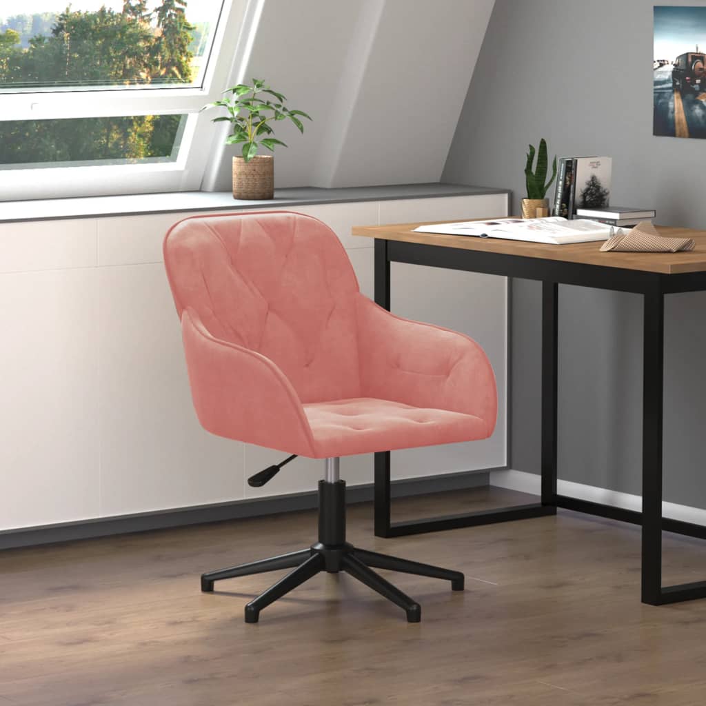 Chaise pivotante de bureau Rose Velours | Leroy Merlin