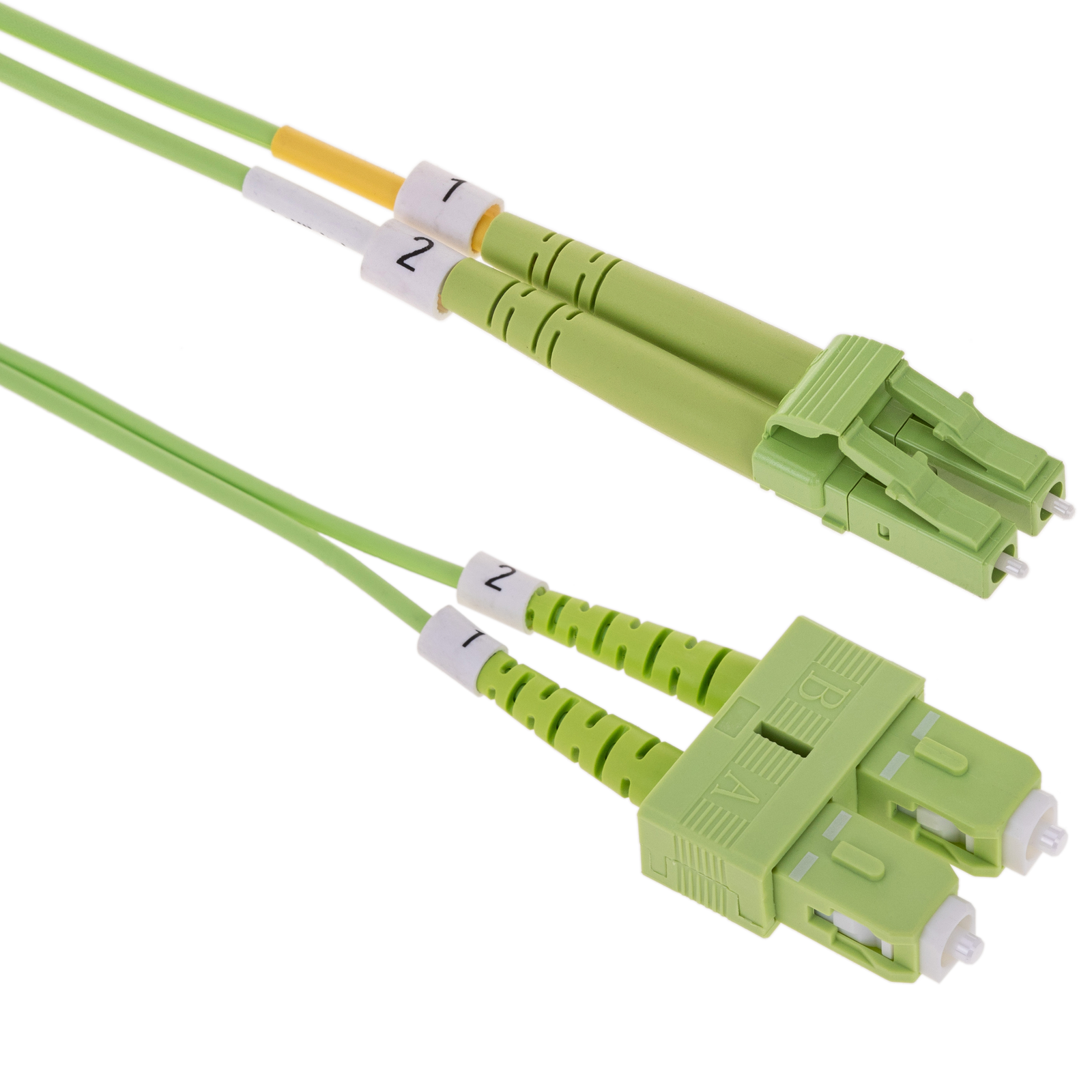 Cable de fibra óptica OM5 multimodo duplex 50µm/125µm LC/PC a SC/PC ...