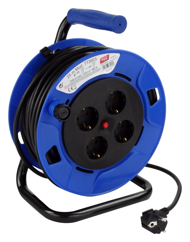 Alargador eléctrico 25m: Conexión segura y amplia
