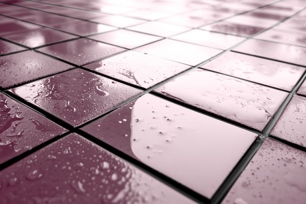 Suelo Antideslizante 10x10 cm color Malva mate (1m2) | Leroy Merlin