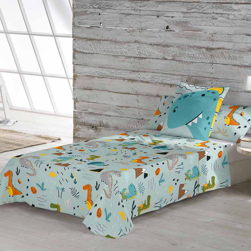 ENSEMBLE DE DRAPS DE LIT 100% COTON SAURUS BED 90 | Leroy Merlin