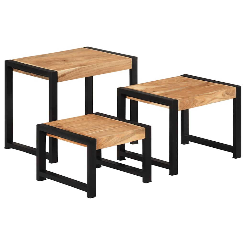 Tables empilables 3 unités en bois massif - COMFORTXL | Leroy Merlin