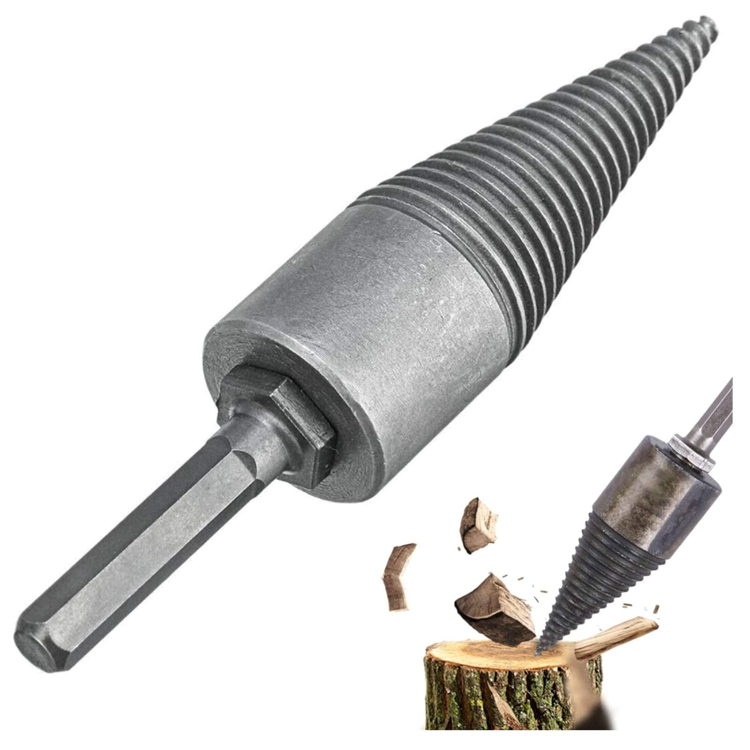 Fendeuse à Bois Perceuse Foret À Vis Bois De Chauffage Foret Splitter ...