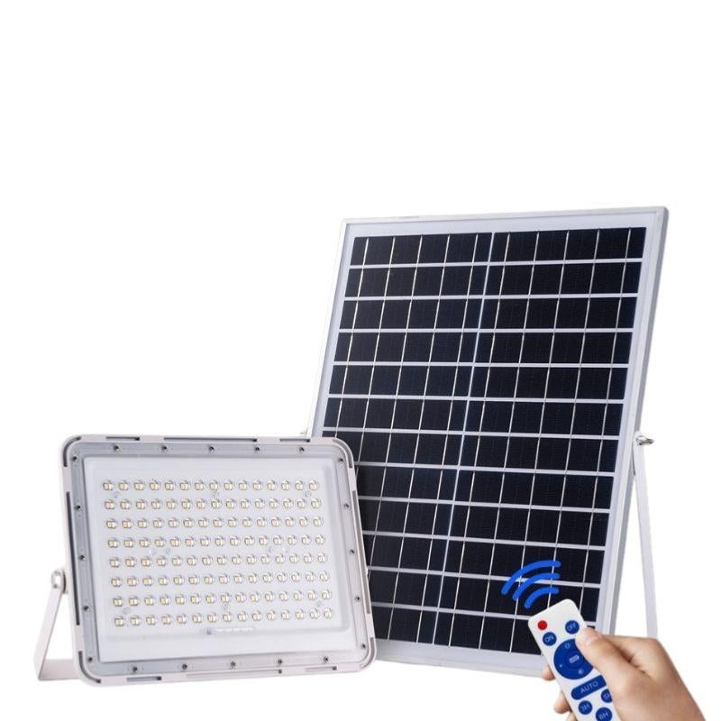 20W Solar LED Floodlight IP65 (Panel Solar + Mando a Distancia Incluido ...