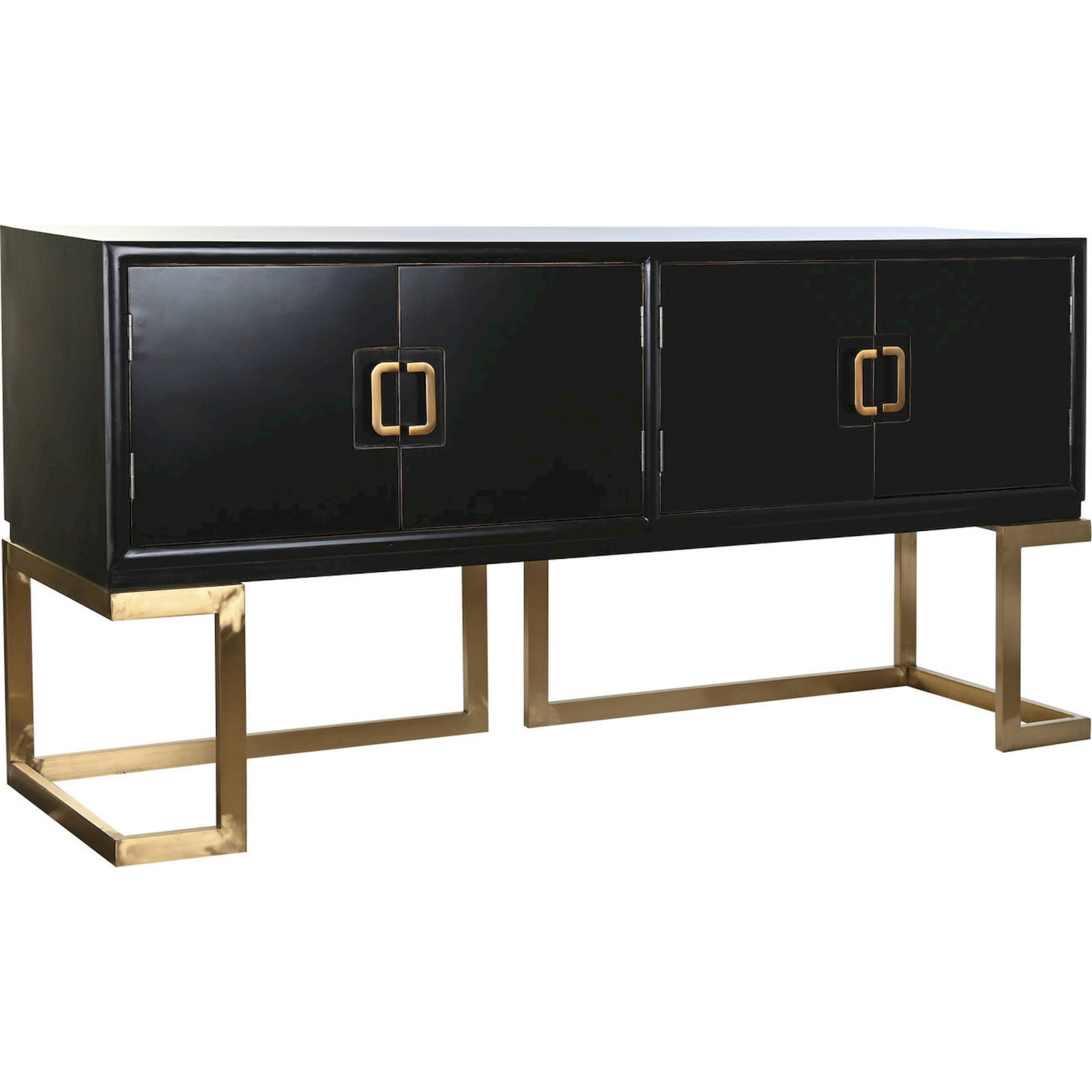 Buffet noir design et détails dorés pour élégance moderne 180 x 50 x 90 ...