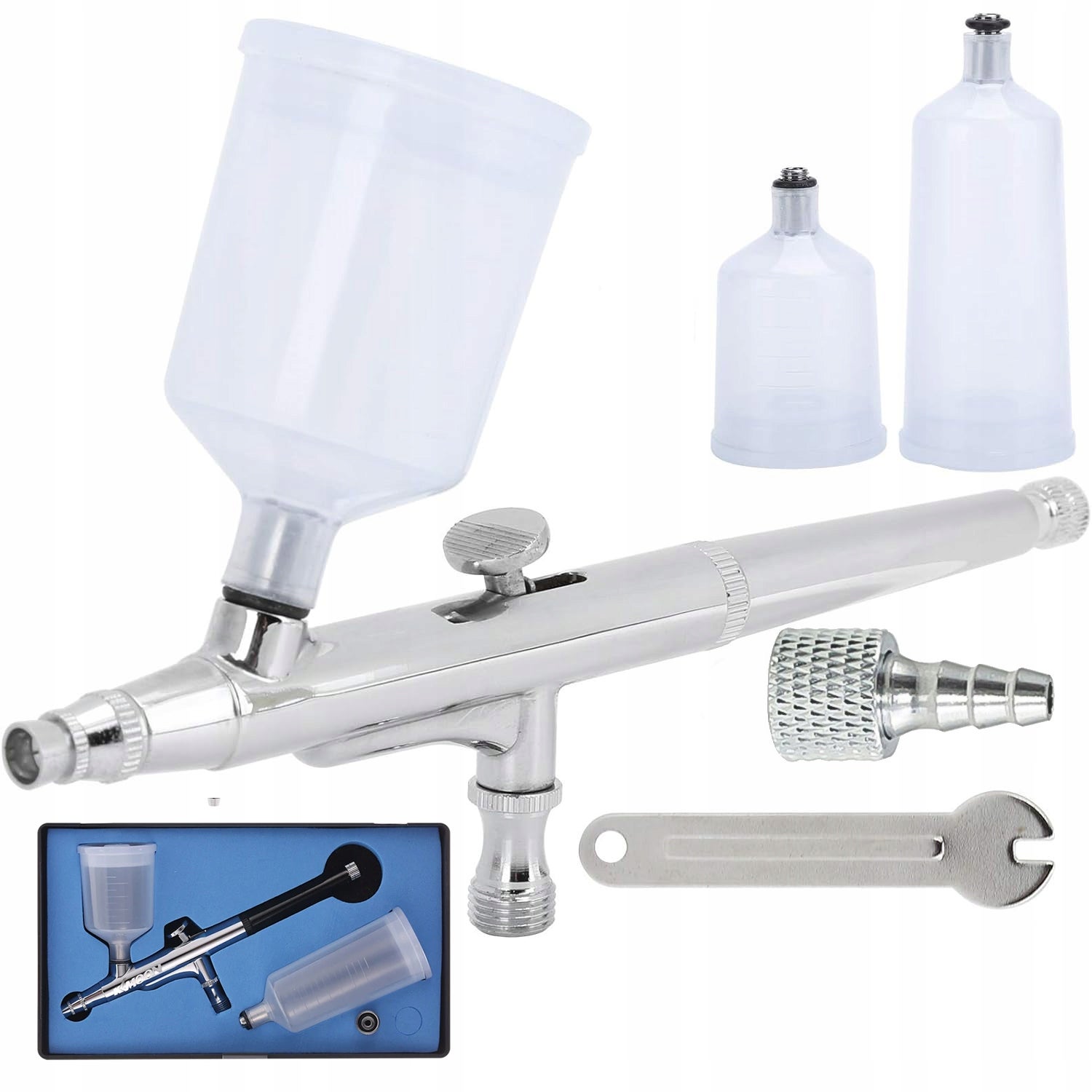 Aérographe Double Action 0,3 mm – Haute Précision | 2 Réservoirs | 1–3 ...