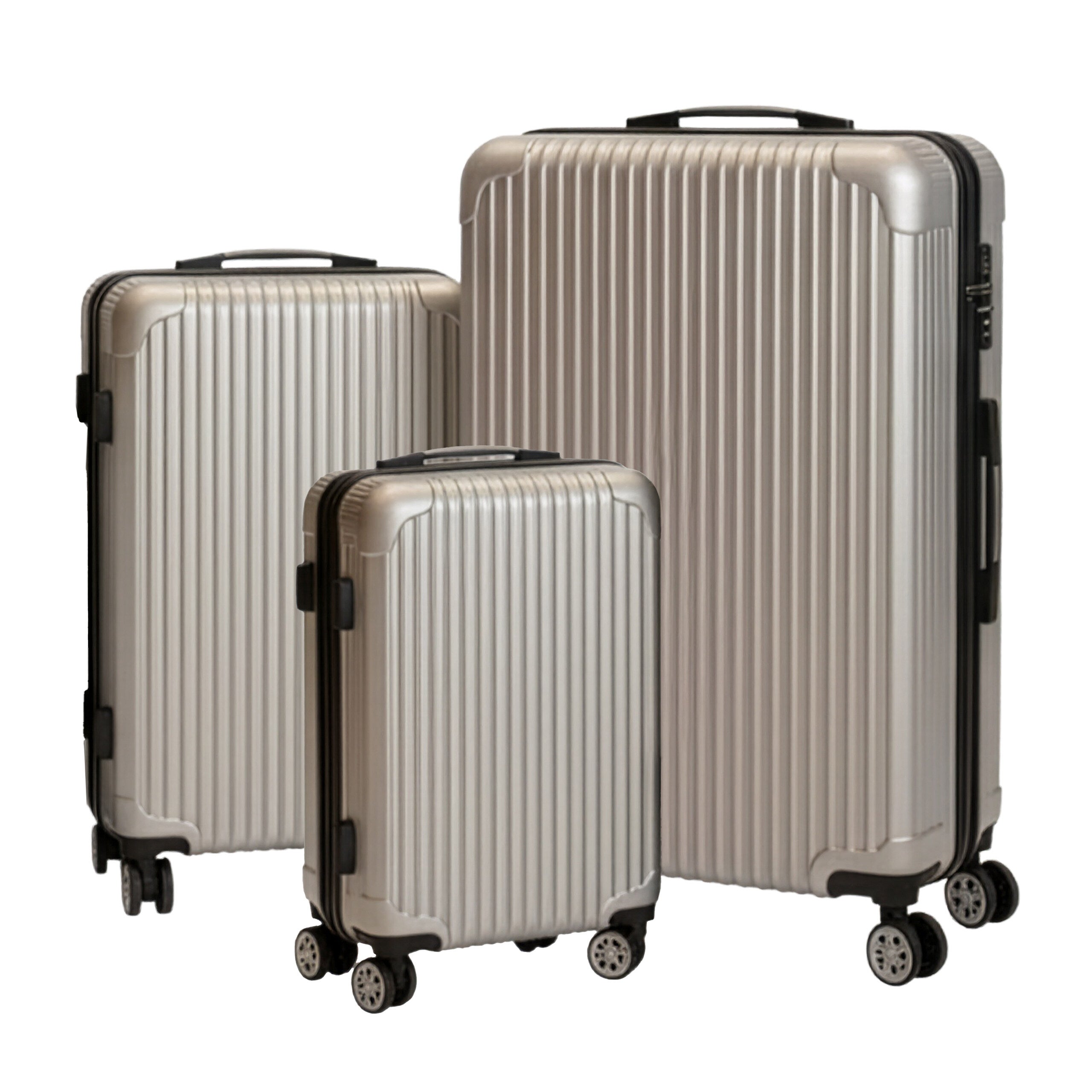 Ensemble de 3 valises rigides, 4 roulettes, 3 tailles, poignée ...