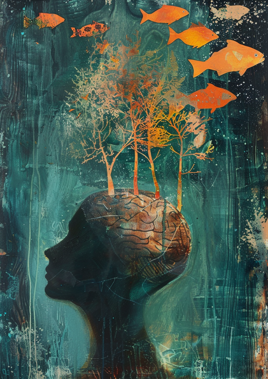 Estampe à encadrer, 30 x 40 cm. POLARTE-C Symphonie des racines dans l ...