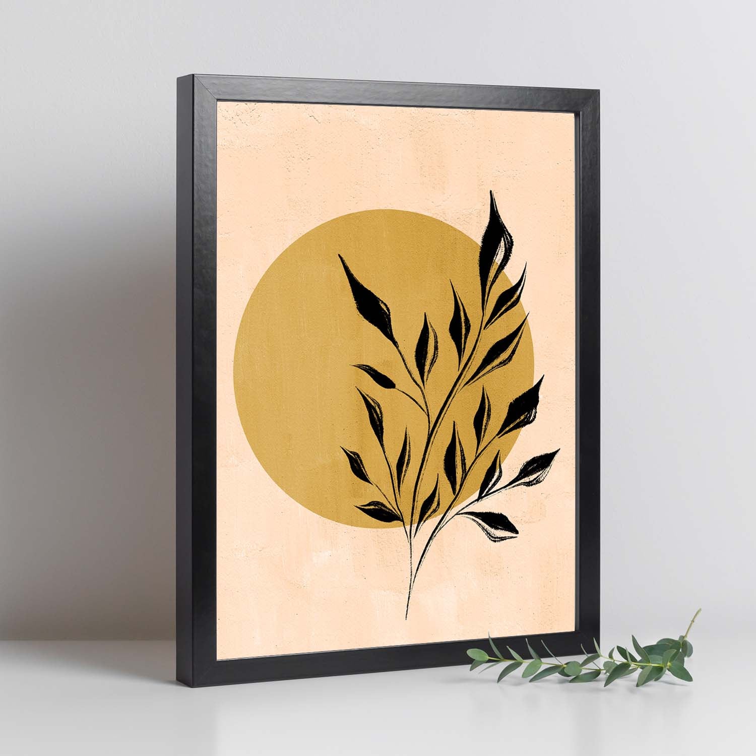 Poster Di Immagini Astratte Di Pianta. Disegni In Toni E Terre Limpide ...