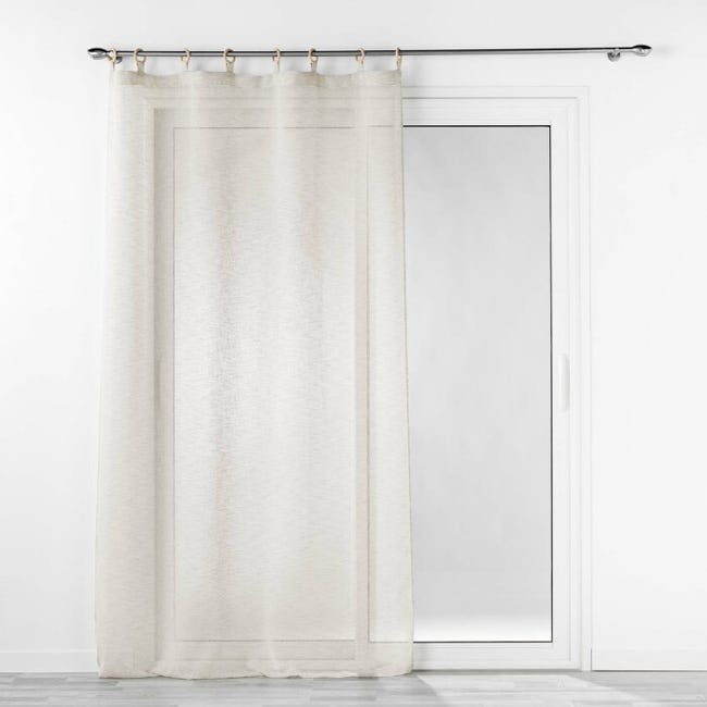 Voilage a oeillets bois 140 x 240 cm voile tissé Minalisa Beige | Leroy ... Voilage a oeillets bois 140 x 240 cm voile tissé Minalisa Beige | Leroy ...