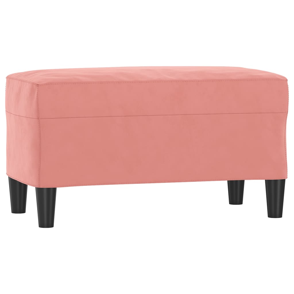 Banc en velours rose 70x35x41 cm - COMFORTXL | Leroy Merlin