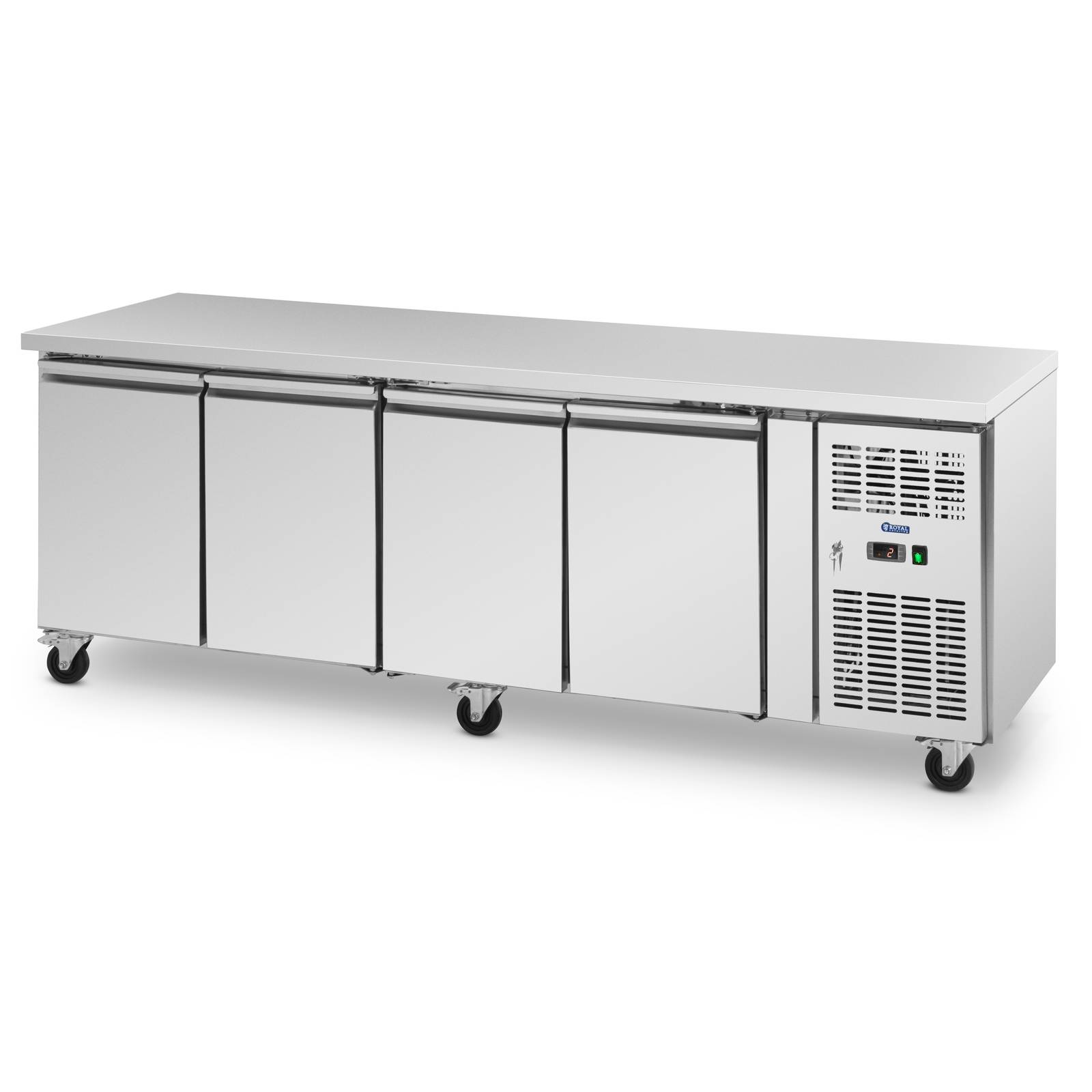 Banco refrigerato su ruote - 550 l - 4 scomparti - 223 x 70 cm - Classe ...