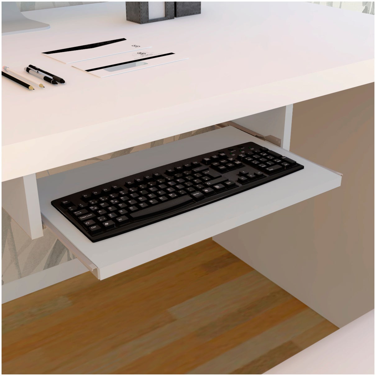 Henor Support Clavier Plateau Bois Amovible 55 x 31 x 9 cm Sous Bureau ...