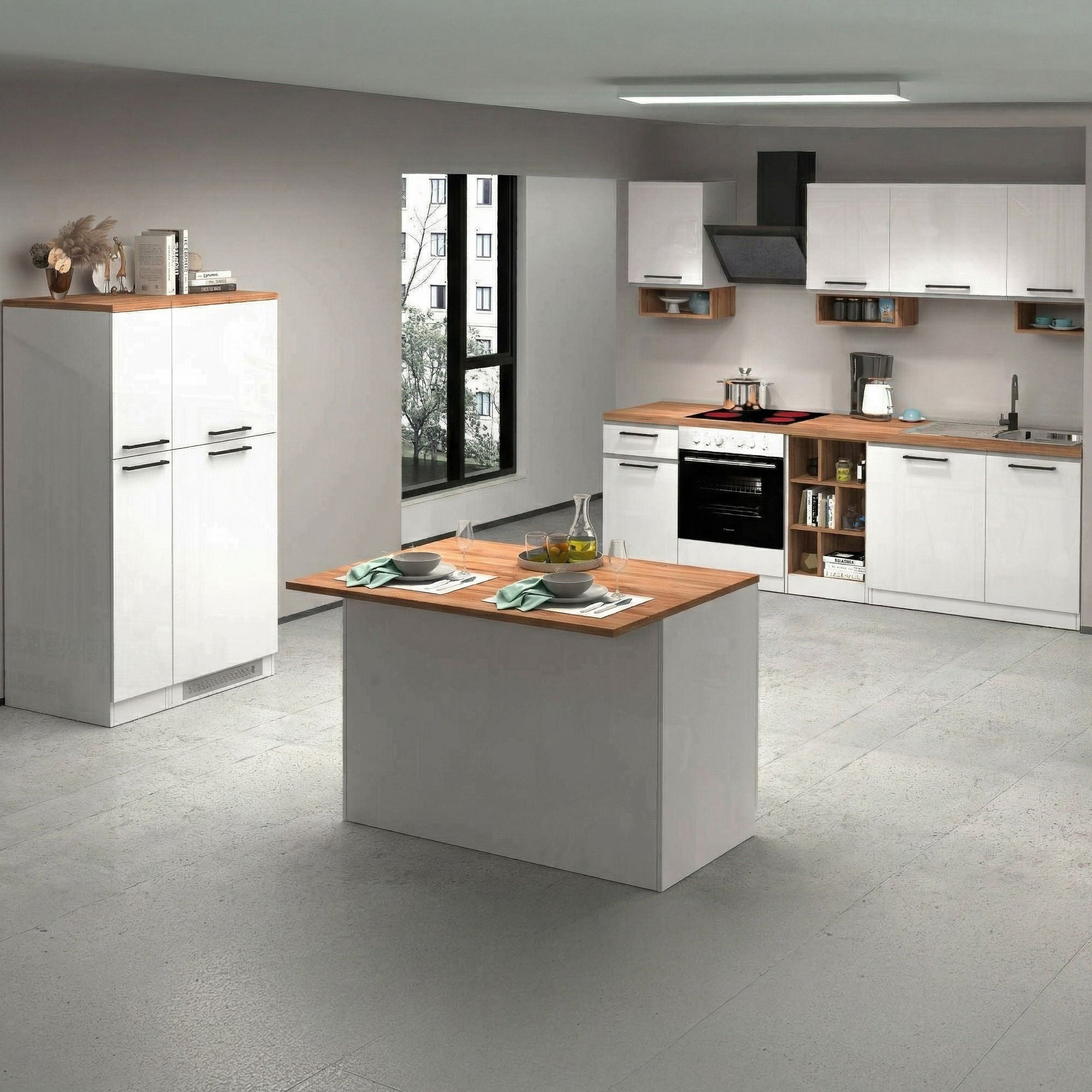 Cocina Made in Italy, Electrodomésticos no incluidos, 3 Cajones 30 ...