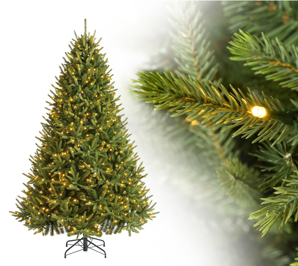 Evergreen Sapin de Noël artificiel Richmond | LED incluses | Vert | 228 cm | Leroy Merlin