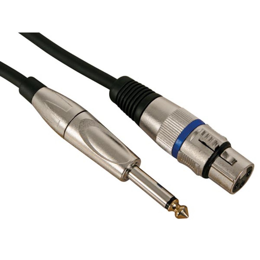 HQ-Power CÂBLE XLR - XLR FEMELLE vers JACK 6.35 mm - MONO - 10 m ...