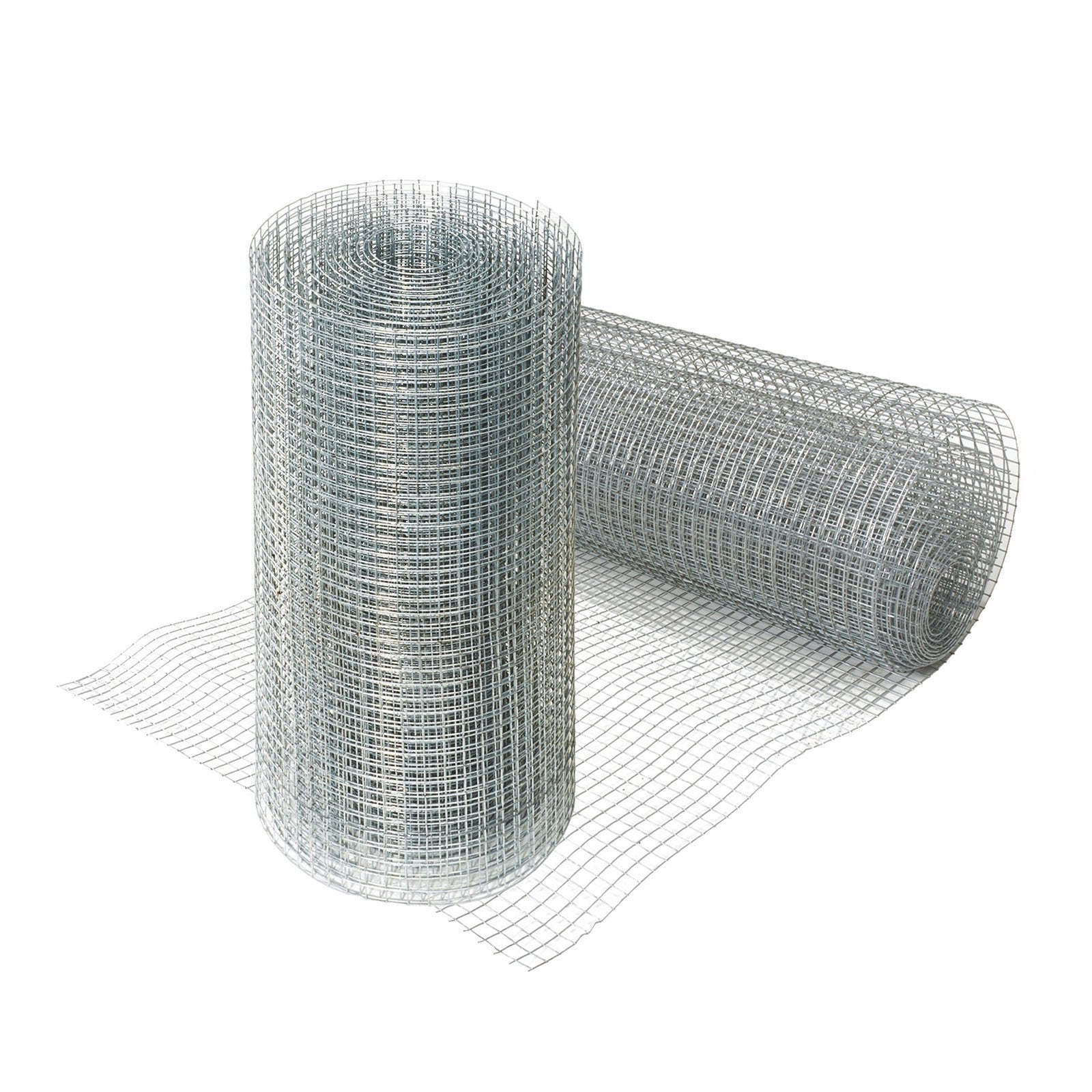 Malla soldada en rollo 100 cm x 5 m, Tejido cuadrado, Galvanizada, Luz ...