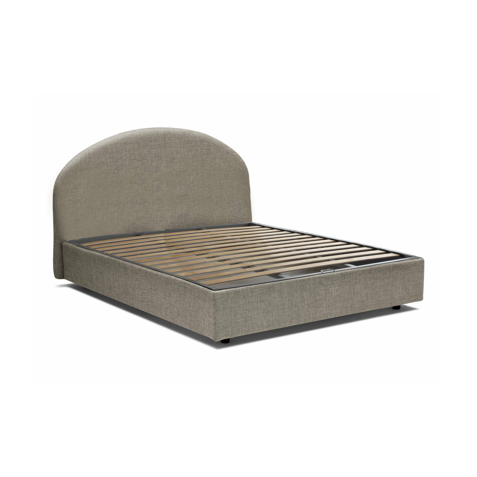 Lit queen size Akis, lit coffre avec revêtement en tissu, 100% Made in ...