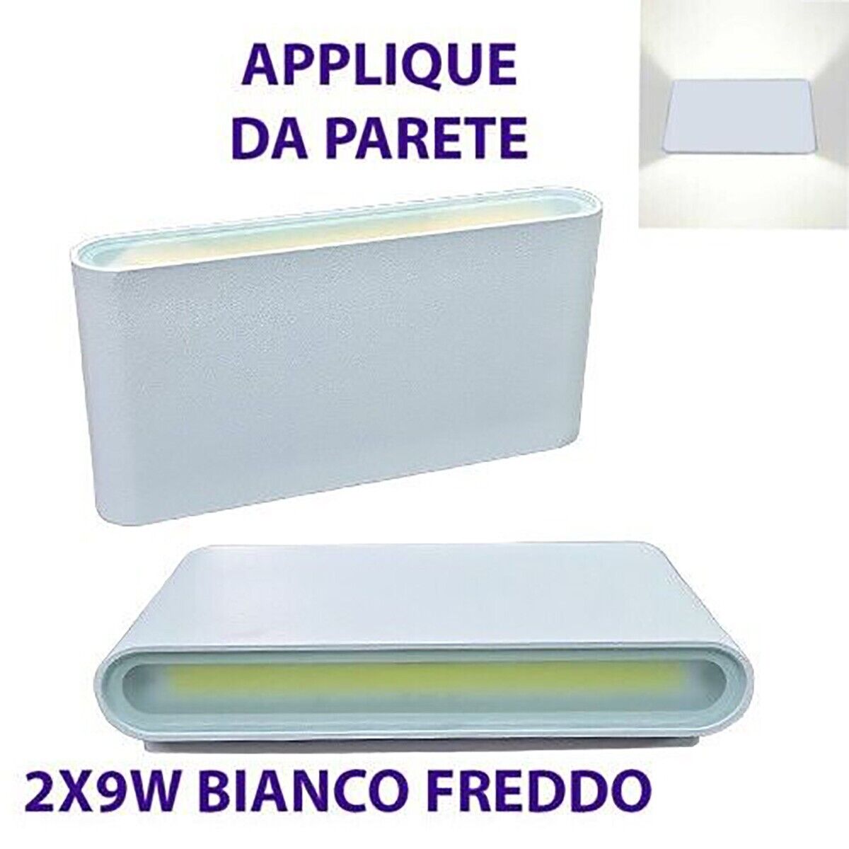 APLIQUE DOBLE HAZ LED COB 9W FOCO EXTERIOR BLANCO FRÍO 6000K | Leroy Merlin