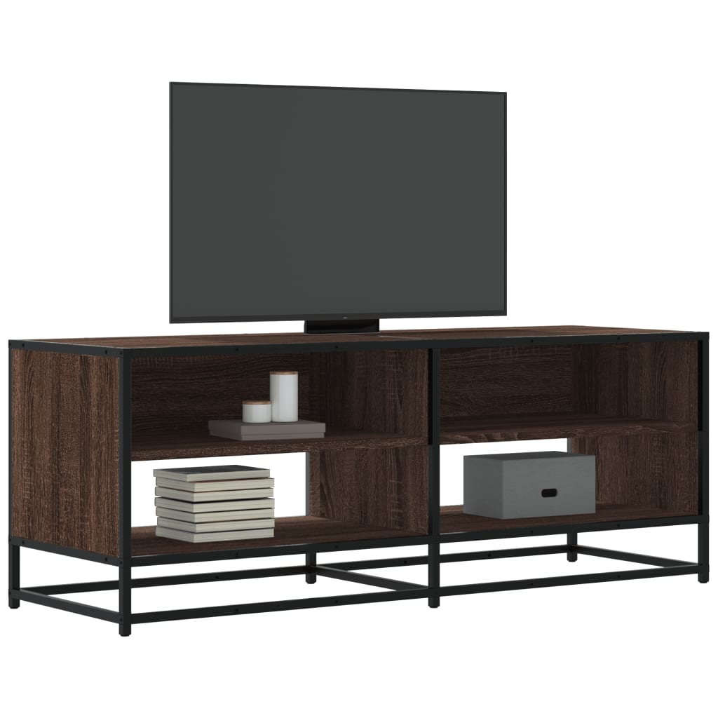 Mobile TV in rovere marrone 120,5x40x46 cm in derivati del legno e ...
