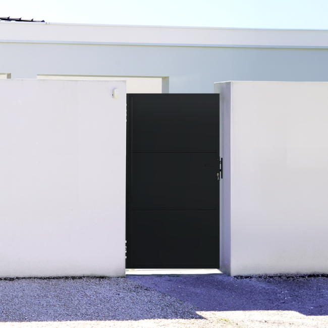 Portillon acier 1m NALI H.180cm Noir mat | Leroy Merlin