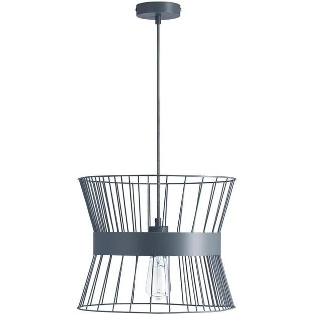 Lampe suspension métal gris Reggin | Leroy Merlin