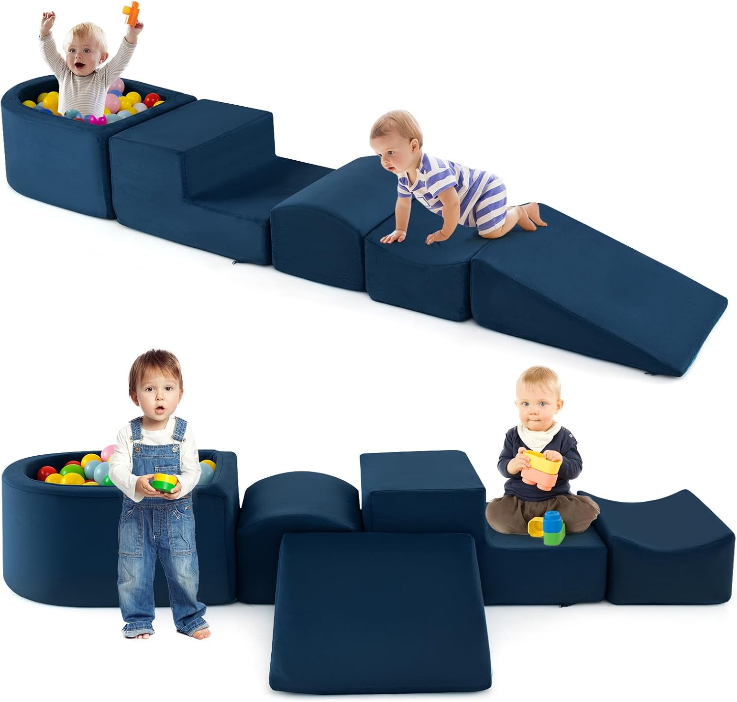 5 PCS Parcours Motricité Bébé, 5 Module de Motricité avec Housse en ...