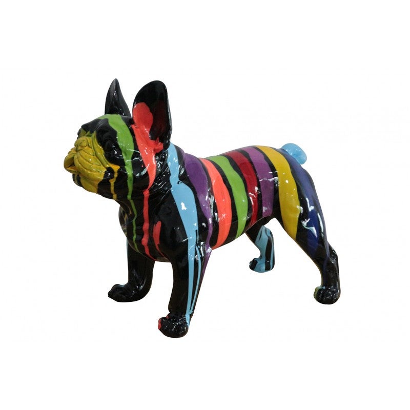 Statue bulldog français multicolore en résine - MERLIN | Leroy Merlin