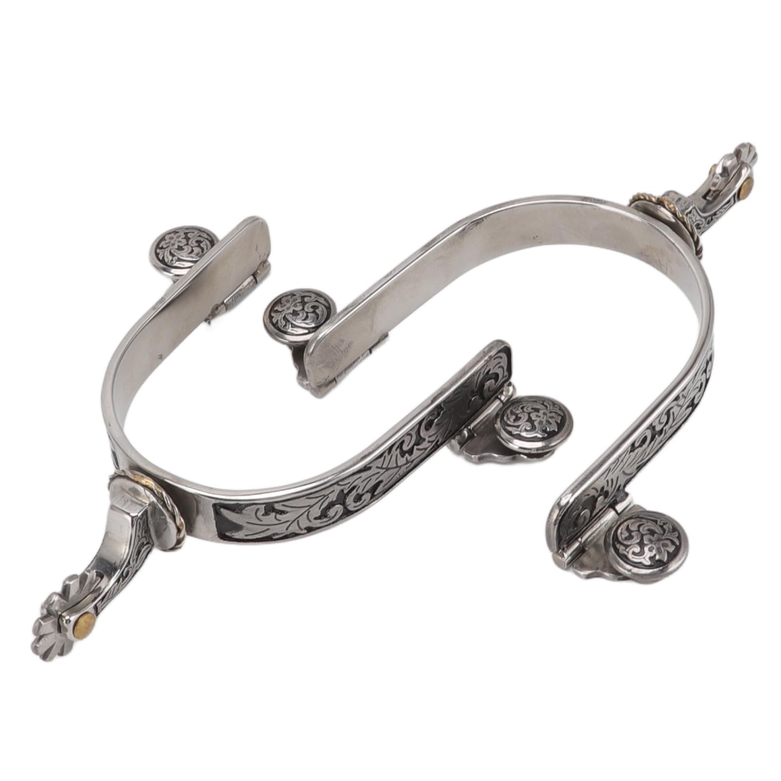 Une paire d'éperons de bottes, éperons en acier inoxydable, éperons de ...