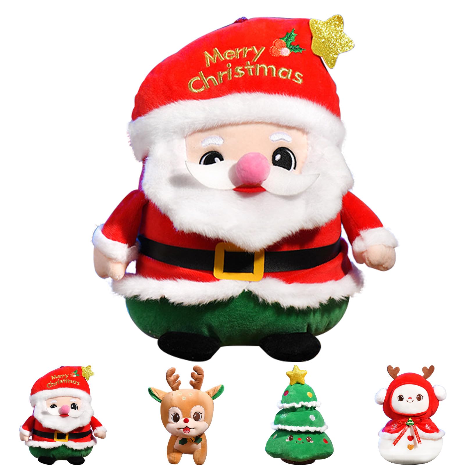 Peluche Père Noël, 23 cm/9 pouces, adorable peluche de Noël, douce et ...
