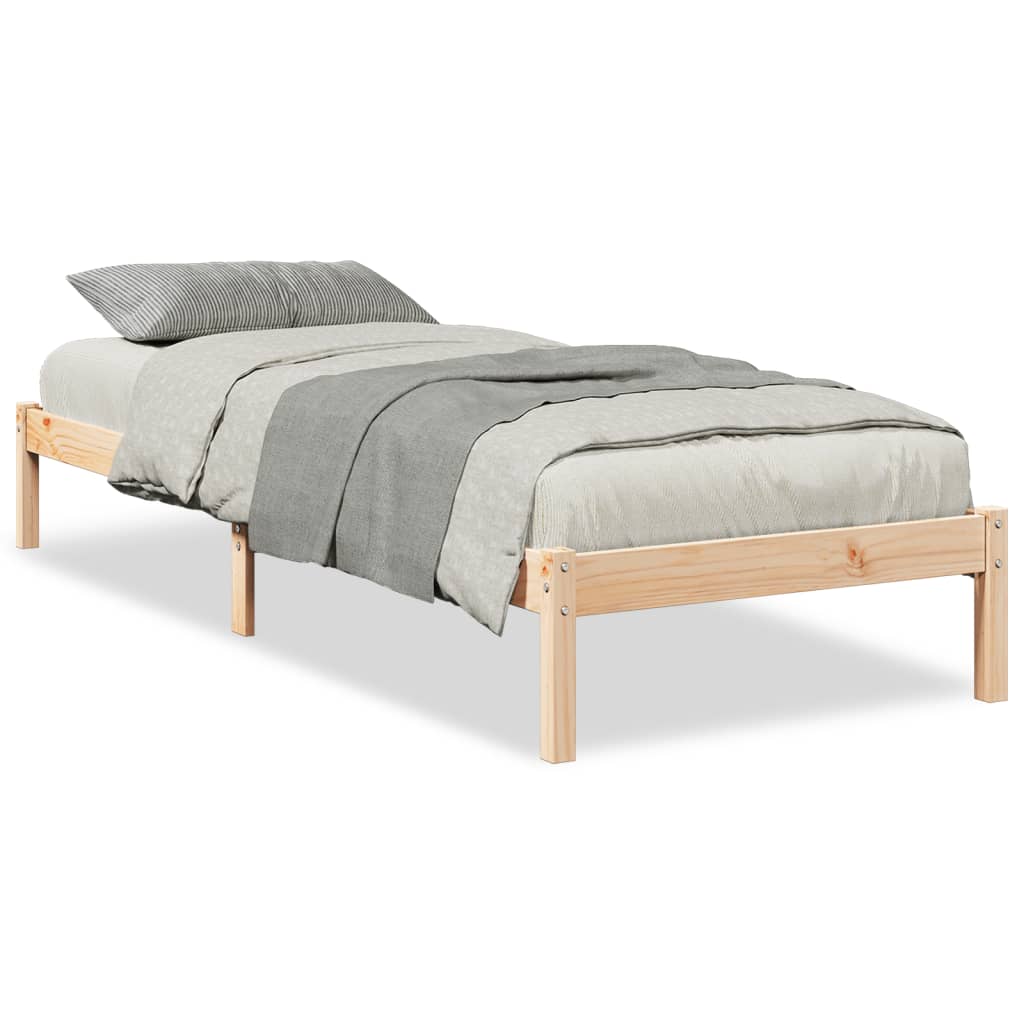 Lit extra long sans matelas en bois de pin massif 80x210 cm — COMFORTXL ...