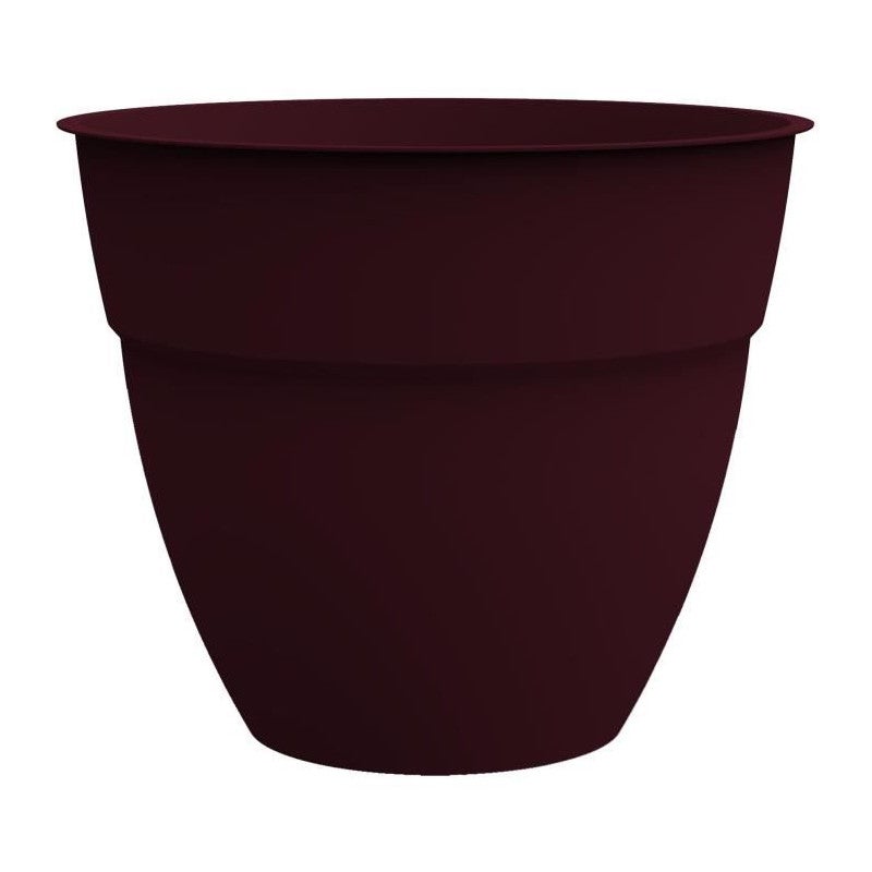 Pot de fleur rond Osaka Ø 50 x H.42,9 cm Rouge bourgogne - Eda | Leroy ...
