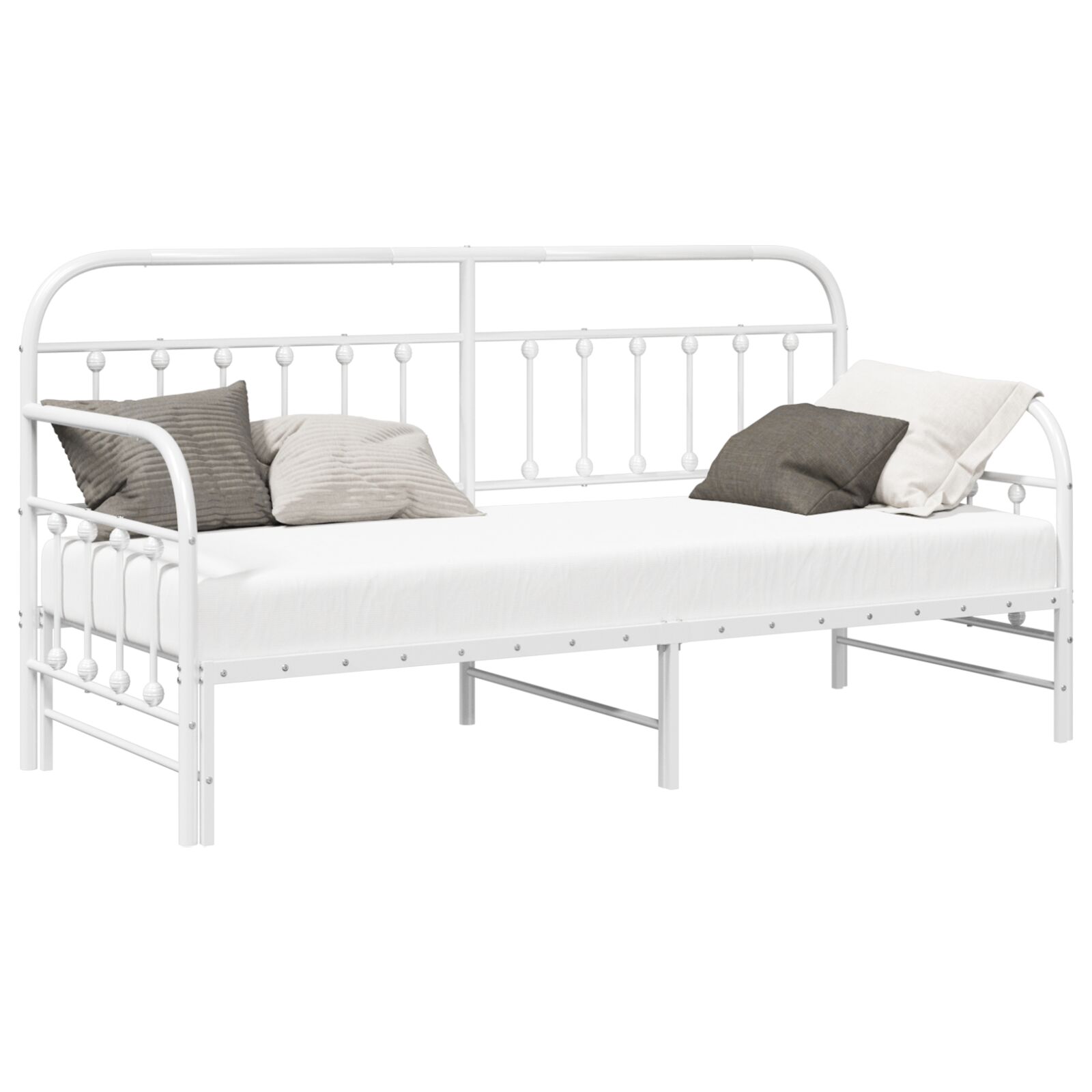 Cama individual | Cama para adultos | Cama tipo daybed blanca con cama ...