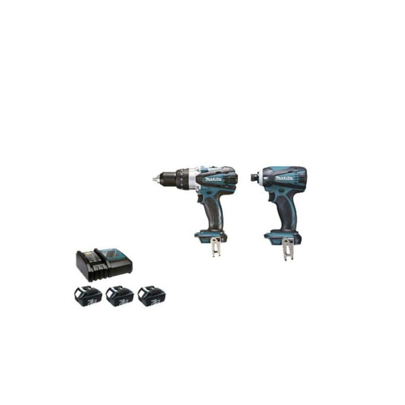 Ensemble Makita DTD146 - Visseuse à chocs + DDF458 - Perceuse visseuse ...
