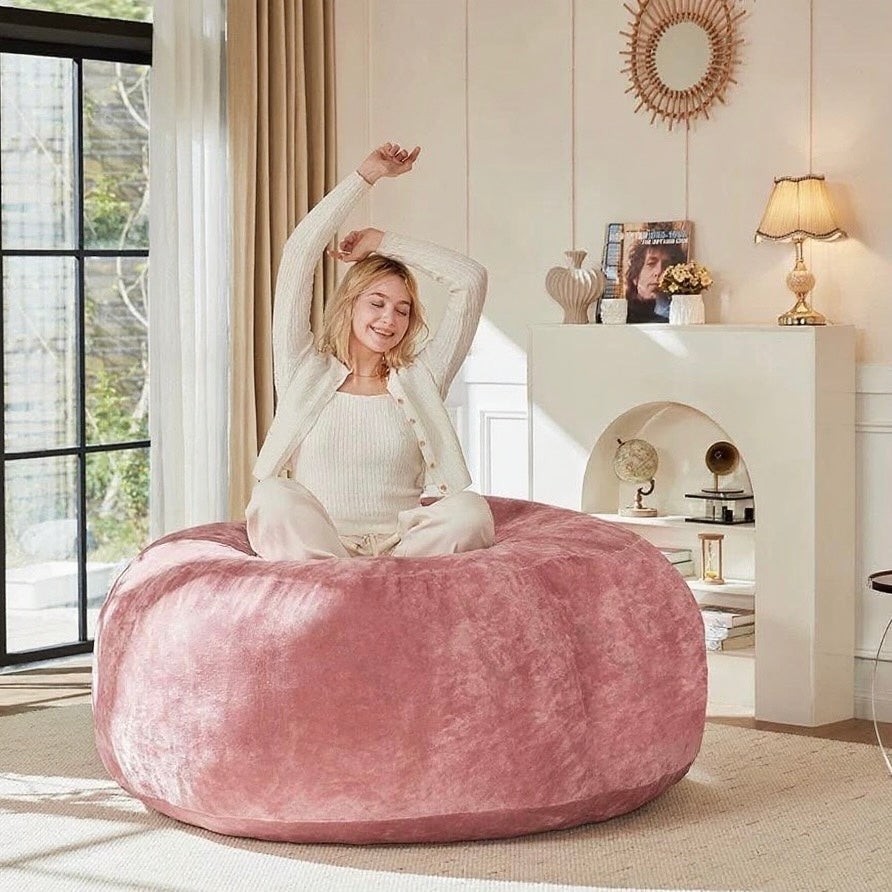 Pouf poire de 150 cm, canapé pour adultes, fauteuil de lecture doux et ...
