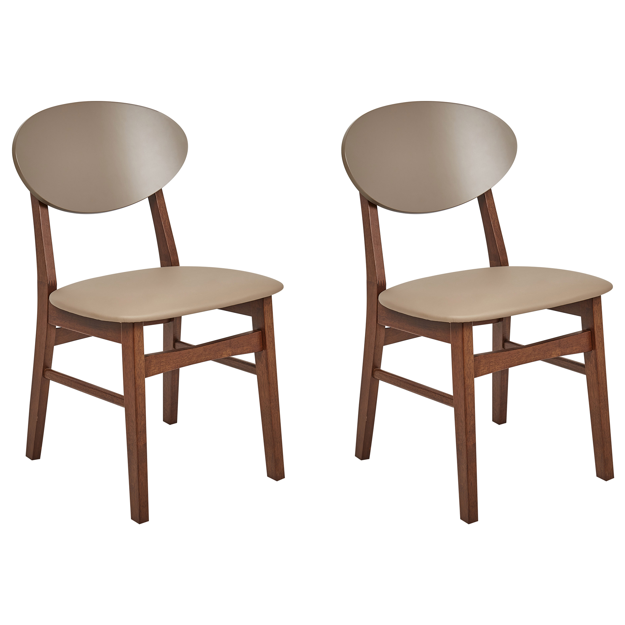 Lot de 2 chaises de salle à manger AMERY Bois Marron clair/marron ...