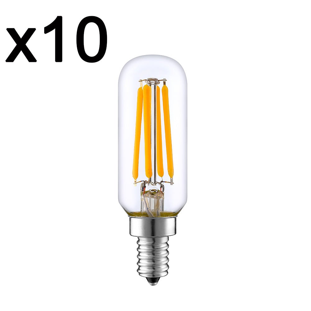 Lote de 10 bombillas LED con filamento E14 4W PLUTON | Leroy Merlin