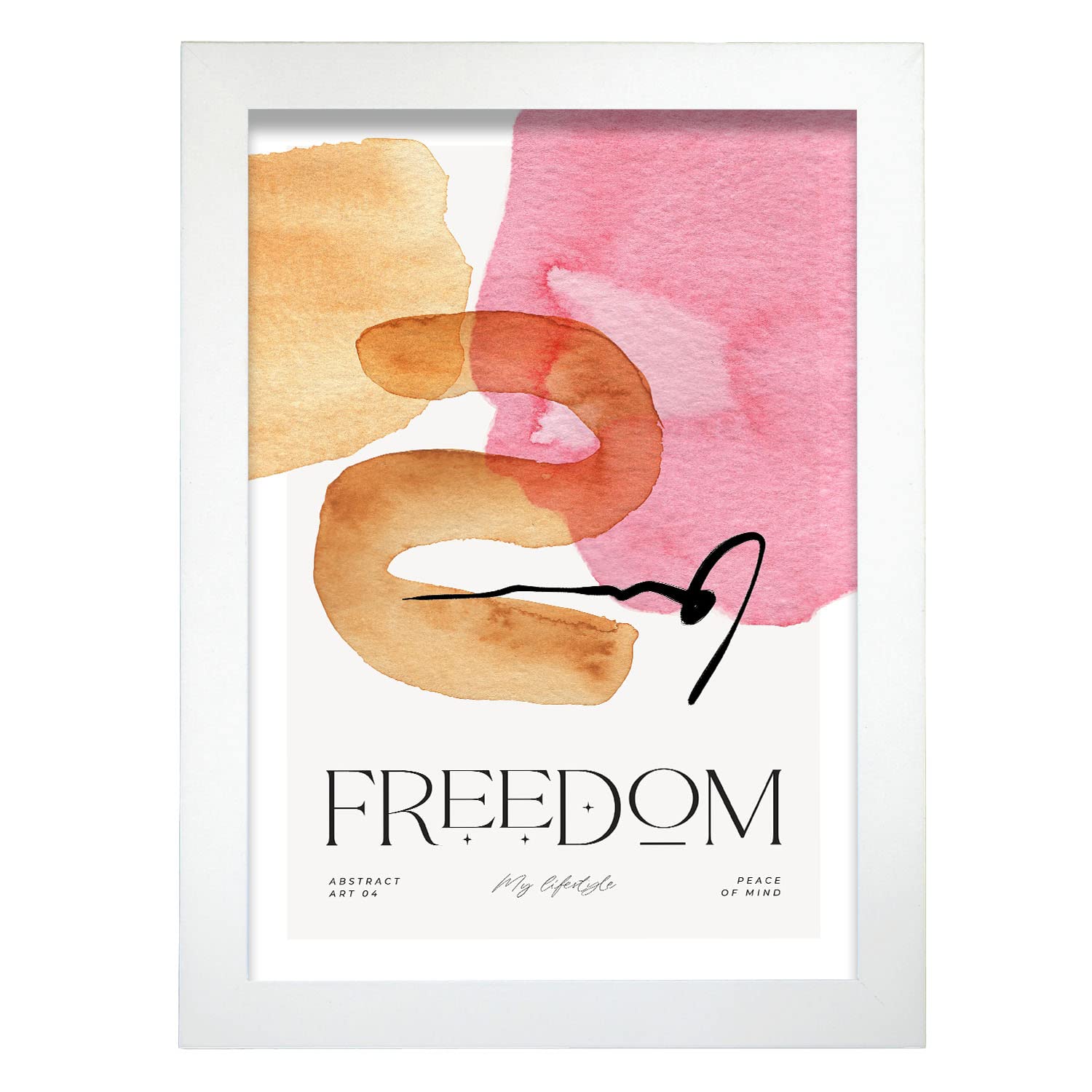 Affiches Abstraites Dans Un Style Aquarelle Coloré Liberté ...