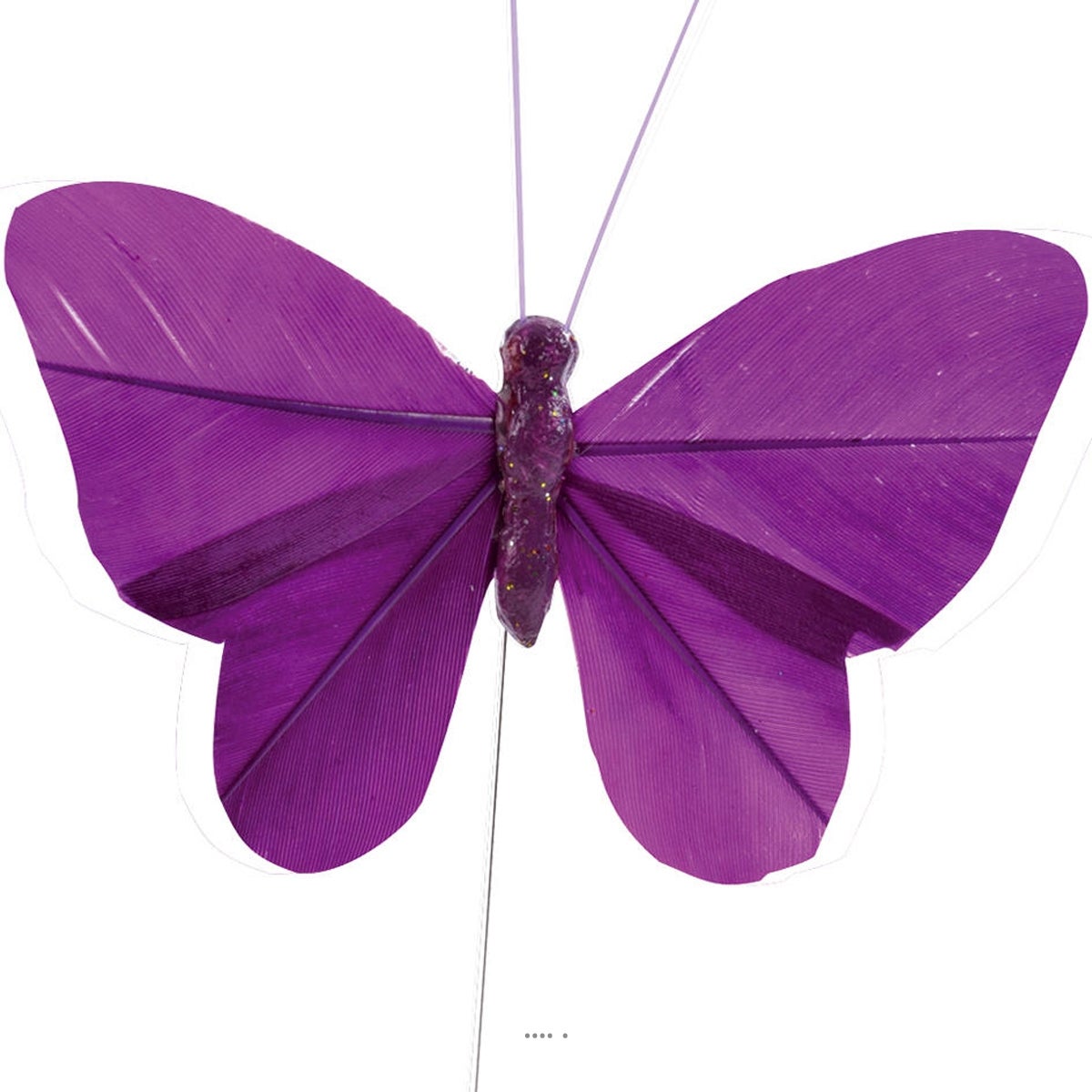 Papillons artificiels x 6 prune L 8 5 X H 5 cm | Leroy Merlin