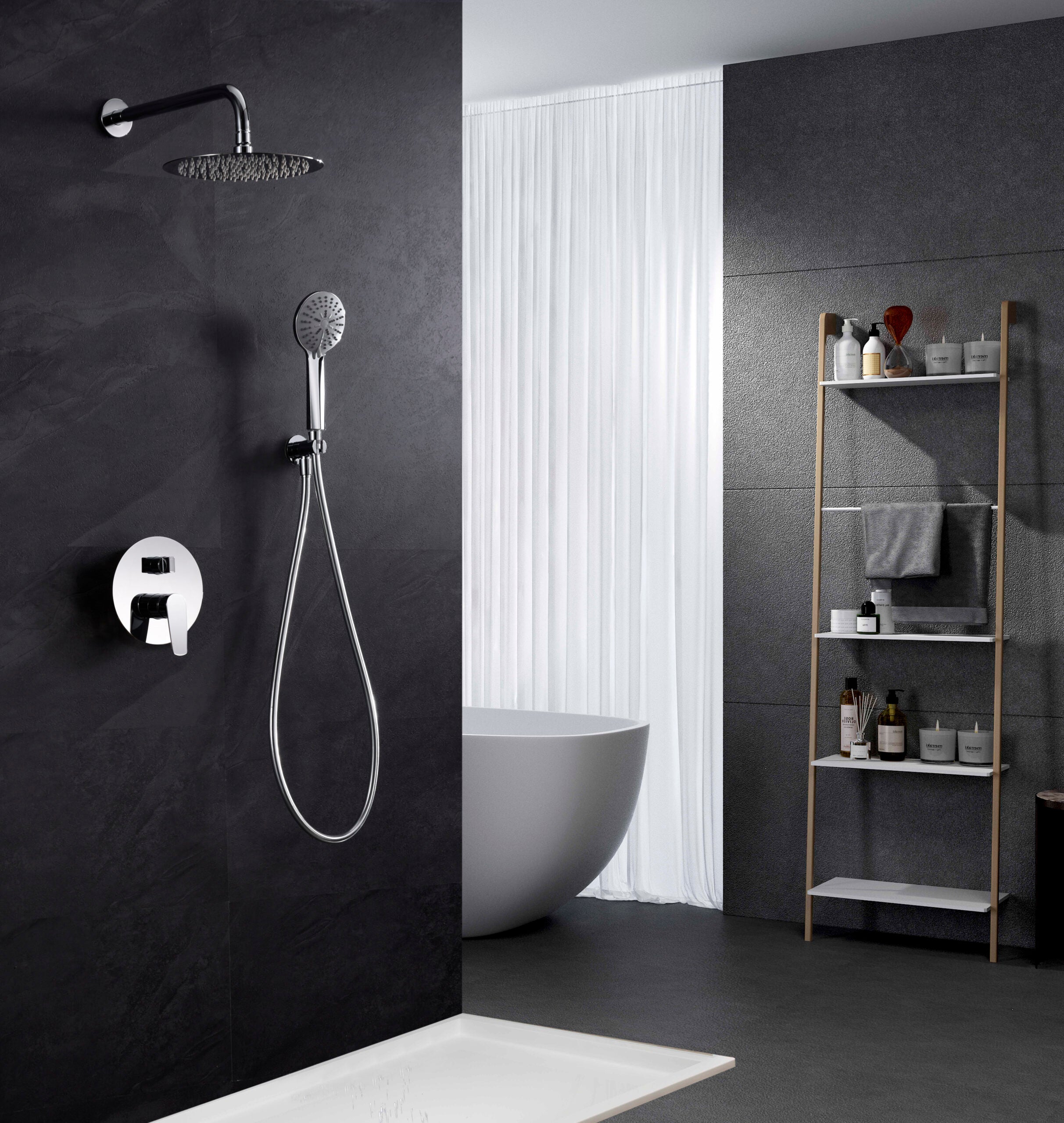 IMEX - Colonne de Douche Encastrée Salle de Bain Chrome | Colonne ...
