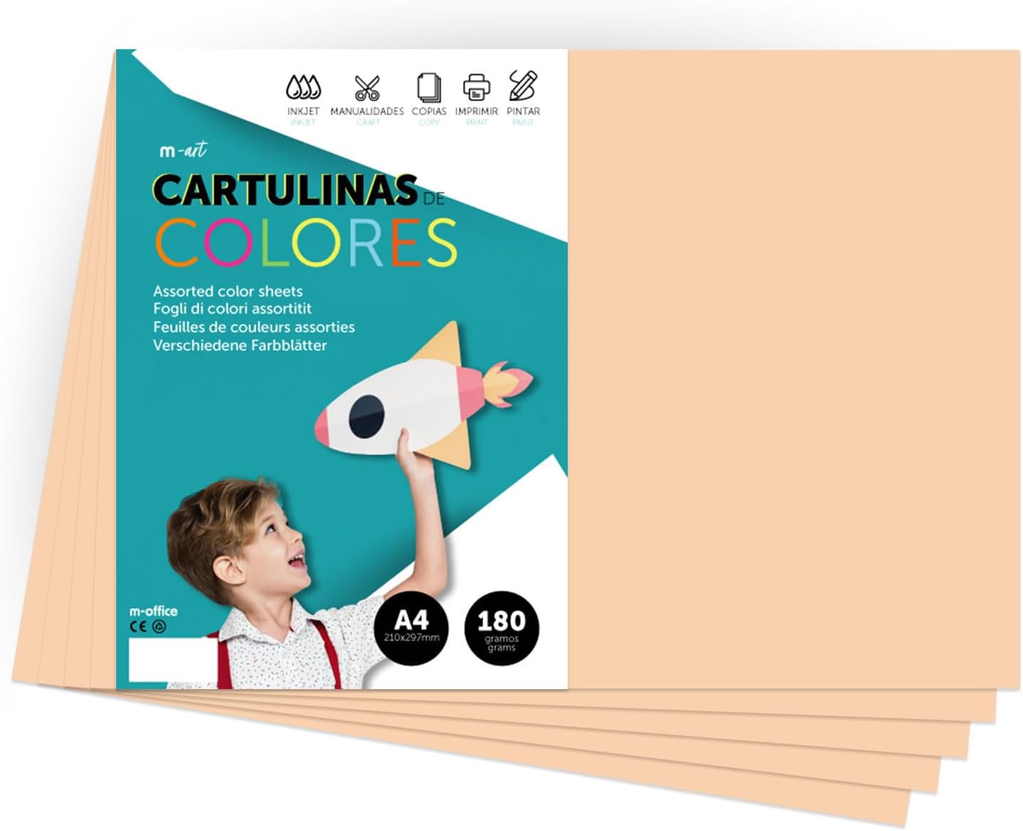 Cartulina de Colores, Cartulina A4 Colores Intensos, Hojas de ...