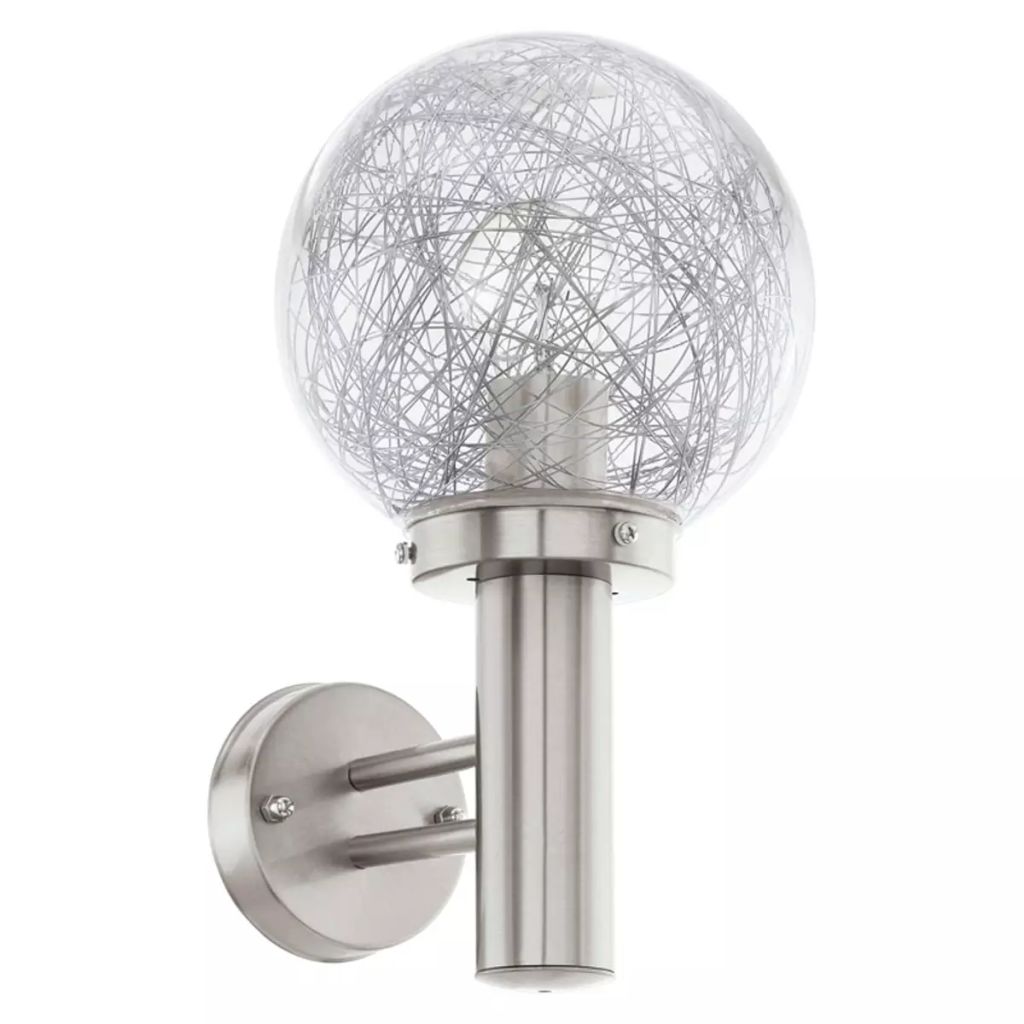 Lampe murale d'extérieur Nisia 1 60 W Argenté 93366 EGLO | Bricoman