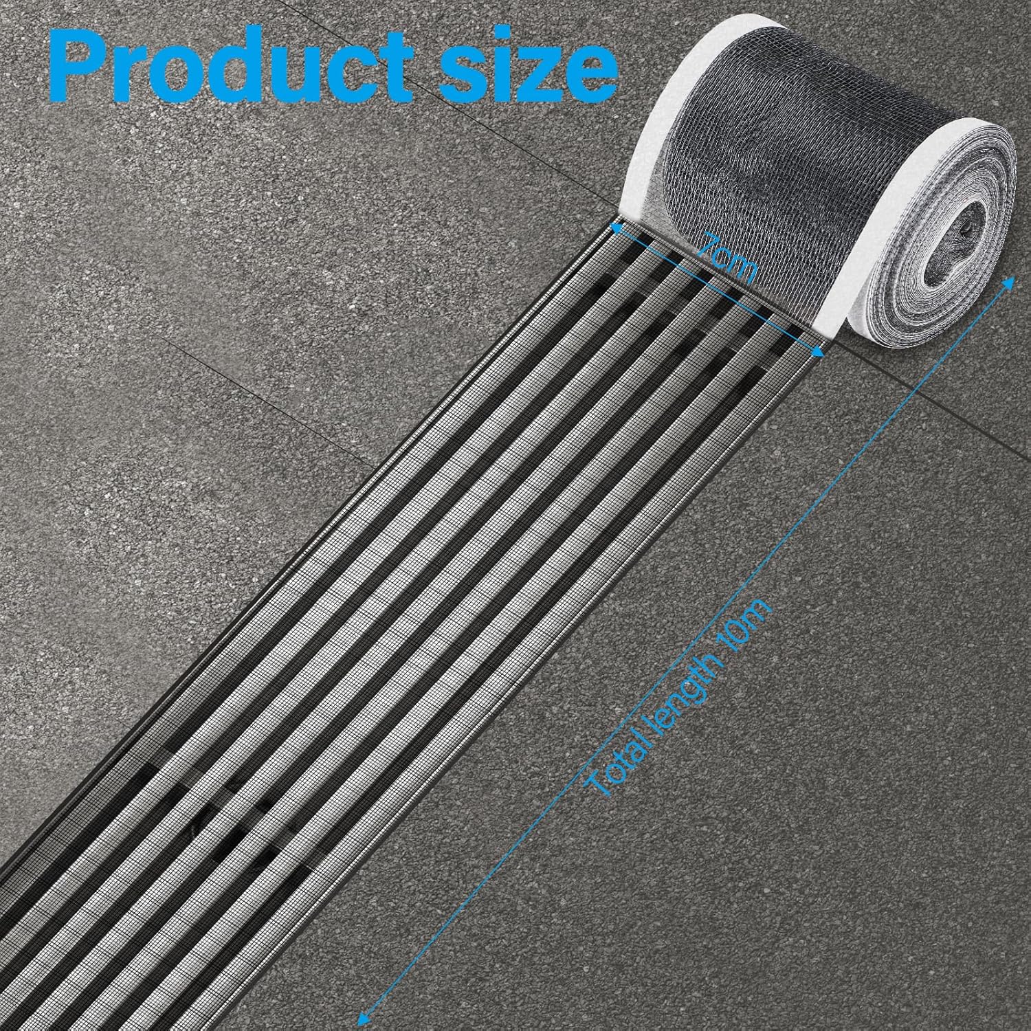 (7 cm x 10 m) Redecilla autoadhesiva para ducha, filtro antiobstrucción ...
