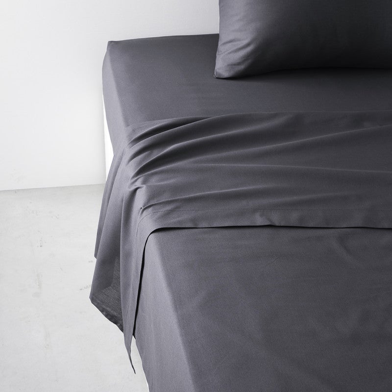 Drap plat pour lit 2 personnes uni ESSENTIAL | Leroy Merlin