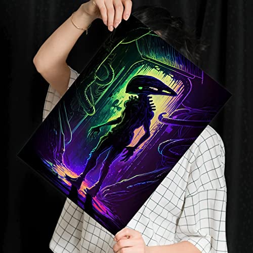 Alien Affiche En Style Portrait En Couleur Illustrations De Dessins ...